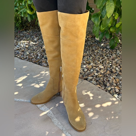 Marc Fisher | Shoes | Mark Down Marc Fisher Golden Tan Suede Leather ...